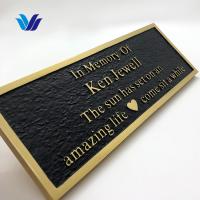China Custom Cast Bronze Plaque 3D Metal Engraved Sign for Hotel Room Memorial Grave Marker for sale