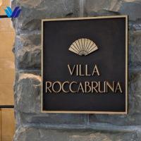 China Custom 3D Metal Brass Carved Signs Cast Bronze Plaques for Hotel Room 100-240V for sale