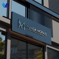 China Hongsen Custom Outdoor Backlit Neon Sign Stainless Steel Aluminum Plaque 5 Year Warranty for sale