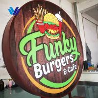 China Custom 3D Illuminated Channel Letter Stainless Steel Sign LED Advertising Logo Acrylic Light Box 30x30 cm for sale