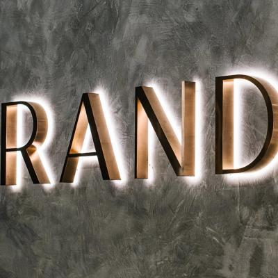 China HongSen Custom 3D Metal Backlit LED Sign 100-240V Stainless Steel Channel Letter for sale