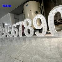 China HONGSEN 3ft Giant Marquee Letters LED Light Up Numbers for Outdoor Wedding Party Decoration Metal Frame for sale