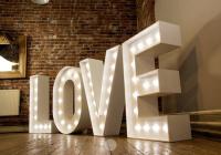 China HONGSEN 3ft Giant Marquee Letters LED Light Up Numbers for Outdoor Wedding Party Decoration Metal Frame for sale