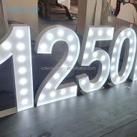 China Hongsen Custom LED Marquee Letters 4ft 5ft Giant Light Up Numbers for Wedding Decor 110V for sale
