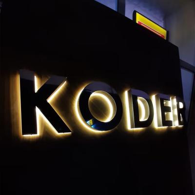 China Customizable LED Backlit Letters 6000K Stainless Steel Acrylic Illuminated Signs for Modern Architecture for sale