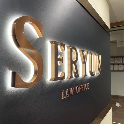 China Vandal Resistant LED Backlit Metal Letters 6000K Illuminated Signs for Public Spaces for sale