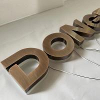 China Custom 3D LED Channel Letters Backlit Sign for Business Storefront Aluminum Stainless Steel 6000K for sale