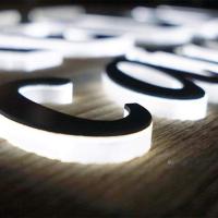 China Customizable Aluminum LED Backlit Letters 6000K for Retail Stores Malls Buildings for sale