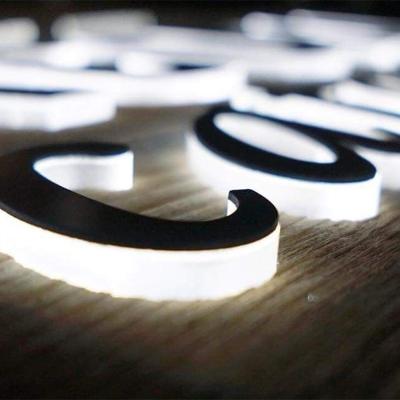 China Customizable Aluminum LED Backlit Letters 6000K for Retail Stores Malls Buildings for sale