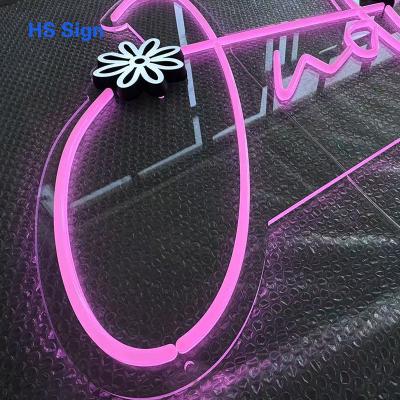 China Custom LED Channel Letters Illuminated Metal 3D Business Sign Acrylic Neon Light Outdoor 220V for sale