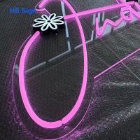 China Custom LED Channel Letters Illuminated Metal 3D Business Sign Acrylic Neon Light Outdoor 220V for sale