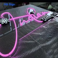 China Custom LED Channel Letters Illuminated Metal 3D Business Sign Acrylic Neon Light Outdoor 220V for sale