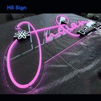 China Custom LED Channel Letters Illuminated Metal 3D Business Sign Acrylic Neon Light Outdoor 220V for sale