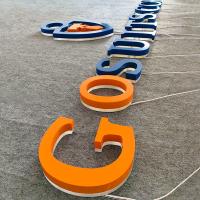 China Custom Metal LED Channel Letter Sign Acrylic Backlight 12V Transformer Powered Advertising Decoration for sale