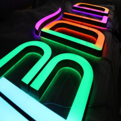 China Custom Acrylic Mini RGB LED Channel Letter Sign 6000K Indoor Outdoor 2kg for sale