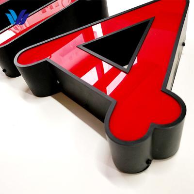 China Custom 3D LED Acrylic Letter Wall Sign Gold Front Metal Channel Letters 6000K 30000Hrs for Company Signage for sale