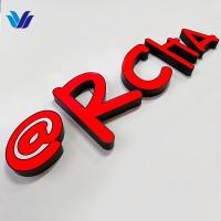 China Custom 3D LED Acrylic Letter Wall Sign Gold Front Metal Channel Letters 6000K 30000Hrs for Company Signage for sale