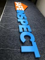 China Custom Stainless Steel LED Business Sign 6000K 30000 Hours Indoor Outdoor Transformer Powered for sale