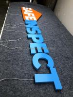 China Custom Stainless Steel LED Business Sign 6000K 30000 Hours Indoor Outdoor Transformer Powered for sale