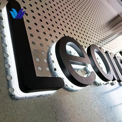 China HONGSEN Custom LED Channel Letters Backlit Metal Sign 6000K for Indoor Outdoor Business Logo for sale