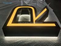 China HONGSEN Custom LED Channel Letters Backlit Metal Sign 6000K for Indoor Outdoor Business Logo for sale