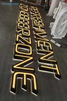 China HONGSEN Custom LED Channel Letters Backlit Metal Sign 6000K for Indoor Outdoor Business Logo for sale