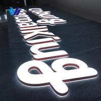 China Custom LED Backlit Channel Letter Sign 6000K Outdoor Metal Advertising Sign 30000H Lifespan for sale