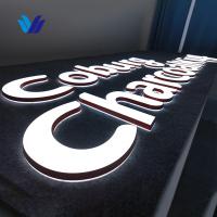 China Custom LED Backlit Channel Letter Sign 6000K Outdoor Metal Advertising Sign 30000H Lifespan for sale