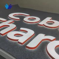 China Custom LED Backlit Channel Letter Sign 6000K Outdoor Metal Advertising Sign 30000H Lifespan for sale