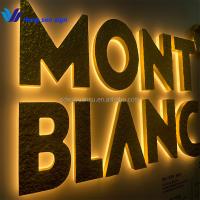 China Hongsen Custom Stainless Steel LED Sign Board 30000H Indoor Outdoor Advertising Logo Sign for sale