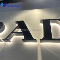 China Custom LED Acrylic Letters Outdoor Titanium Mirror 3D Backlit Sign for Commercial Store for sale