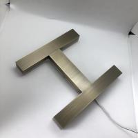 China Custom Stainless Steel LED Back Light Sign Letter 3D Side Light 110V 230V for sale