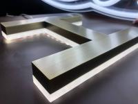 China Custom Stainless Steel LED Back Light Sign Letter 3D Side Light 110V 230V for sale