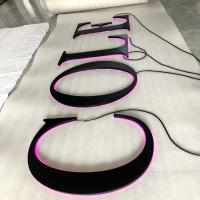 China Hongsen Custom 3D LED Backlit Metal Letter Sign Outdoor Store Sign 6000K 30000Hrs for sale
