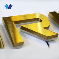 China Custom Stainless Steel LED Backlit Letter Sign 6000K 30000Hrs Indoor Outdoor Metal Logo for sale