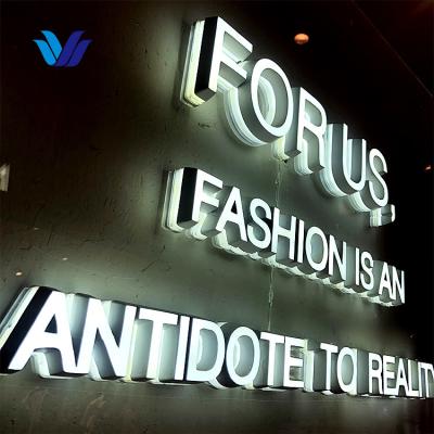 China HONGSEN Custom LED Channel Letters Sign Board 3D Acrylic Wall Sign 6000K 2 Year Warranty for sale