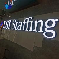 China HONGSEN Custom 3D LED Outdoor Signboard 6000K Waterproof Metal Store Front Sign for sale
