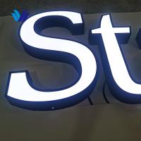 China HONGSEN Custom 3D LED Outdoor Signboard 6000K Waterproof Metal Store Front Sign for sale