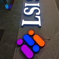 China HONGSEN Custom 3D LED Outdoor Signboard 6000K Waterproof Metal Store Front Sign for sale