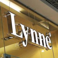 China Custom Front Acrylic LED Luminous Golden Stainless Steel Edging Letter Logo 6000K 30000Hrs for sale