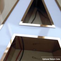 China Custom Front Acrylic LED Luminous Golden Stainless Steel Edging Letter Logo 6000K 30000Hrs for sale