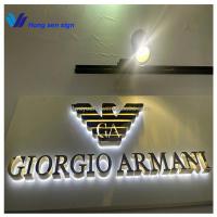 China Custom 3D LED Sign Stainless Steel Acrylic Backlit Outdoor Signboard 12V 4100K for sale