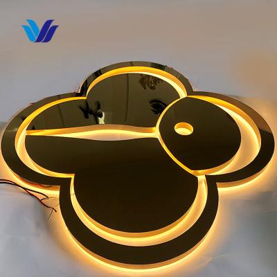 China Hongsen Custom Outdoor 3D LED Letter Lights 6000K for Restaurant Storefront Sign Gold Letters for sale