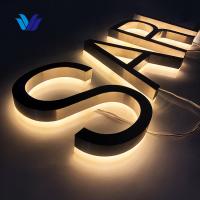 China Hongsen Custom Outdoor 3D LED Letter Lights 6000K for Restaurant Storefront Sign Gold Letters for sale