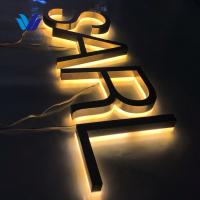 China Hongsen Custom Outdoor 3D LED Letter Lights 6000K for Restaurant Storefront Sign Gold Letters for sale