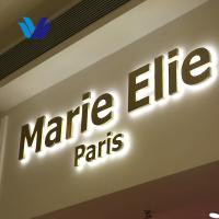 China Hongsen Custom Outdoor 3D LED Letter Lights 6000K for Restaurant Storefront Sign Gold Letters for sale