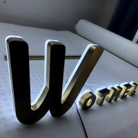 China HongSen Custom Stainless Steel LED Backlit Letter Sign 6000K 30000Hrs for sale
