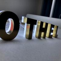 China HongSen Custom Stainless Steel LED Backlit Letter Sign 6000K 30000Hrs for sale