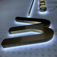 China HongSen Custom Stainless Steel LED Backlit Letter Sign 6000K 30000Hrs for sale