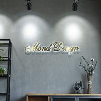 China Custom Brushed Gold Metal Back Luminous Stainless Steel Channel Letter LED Sign 6000K 30000Hrs for sale